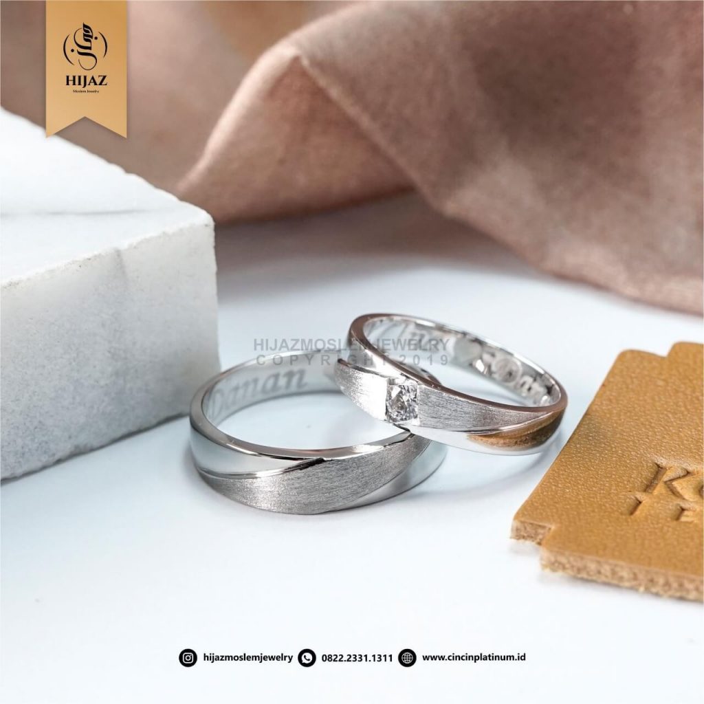 Cincin Couple Platinum-Emas Putih | PD0157WG | Cincin Kawin Tunangan